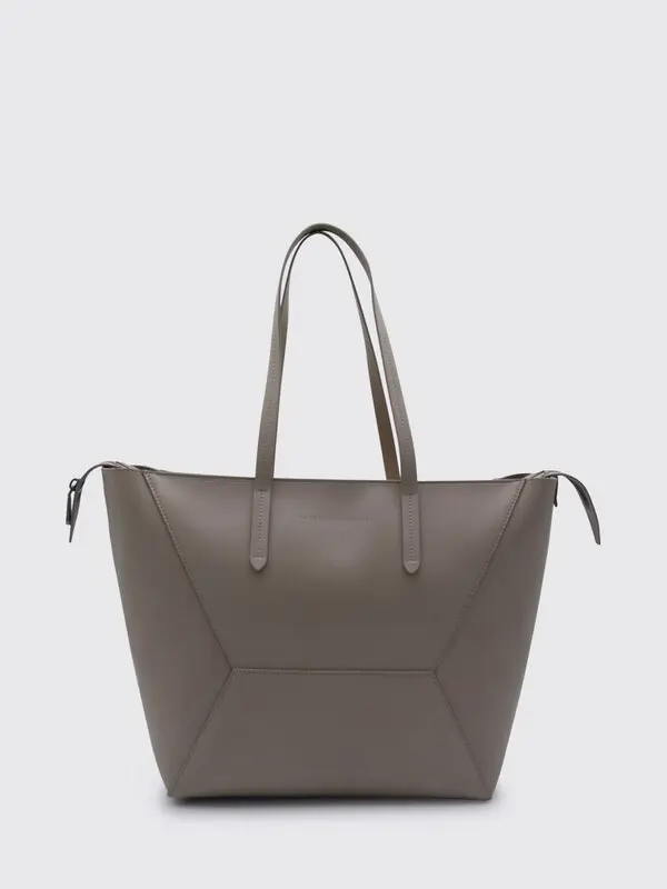 Brunello Cucinelli Leather Tote Bag - Grey
