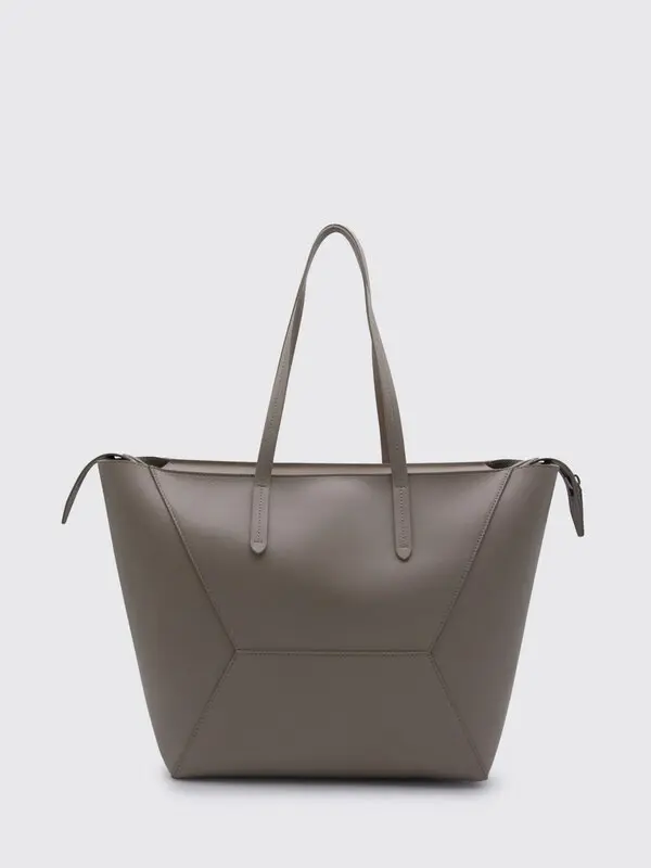 Brunello Cucinelli Leather Tote Bag - Grey
