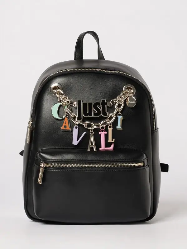 Just Cavalli Faux Leather Backpack With Charm
