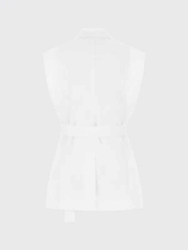 Brunello Cucinelli Cotton Blend Robe Vest - White