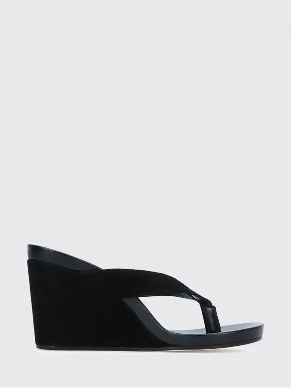 Phoebe Philo Round Suede Wedge Flip-flops