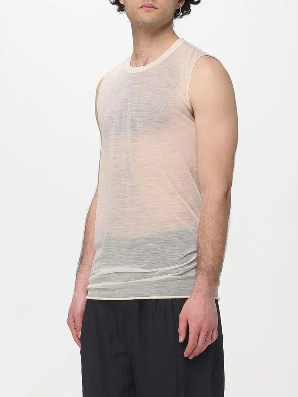 Rick Owens Transparent Wool Blend Tank Top - White