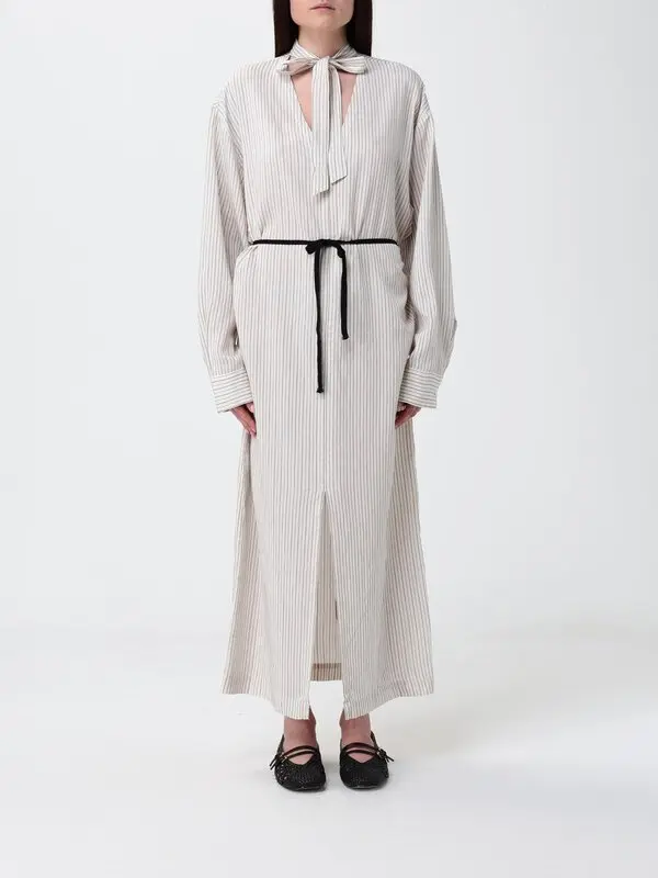 Barena Venezia Striped Silk Blend Chemisier Dress