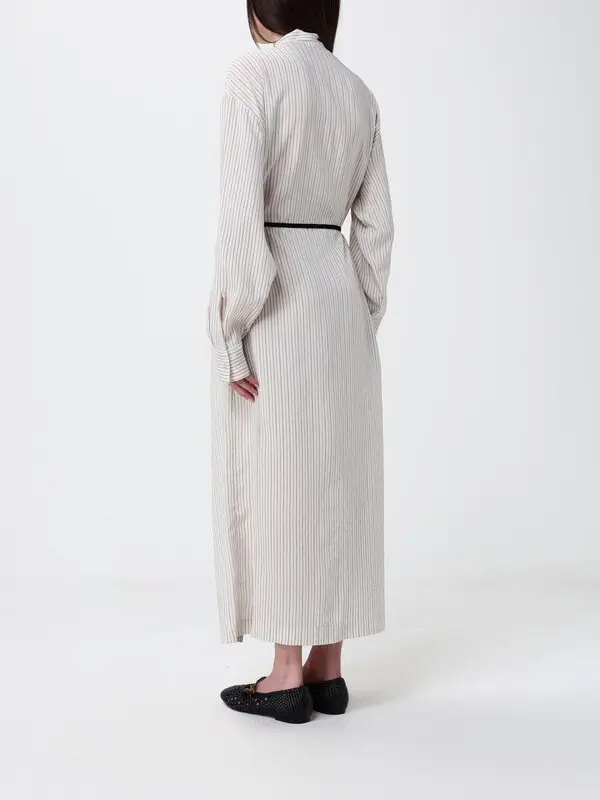 Barena Venezia Striped Silk Blend Chemisier Dress