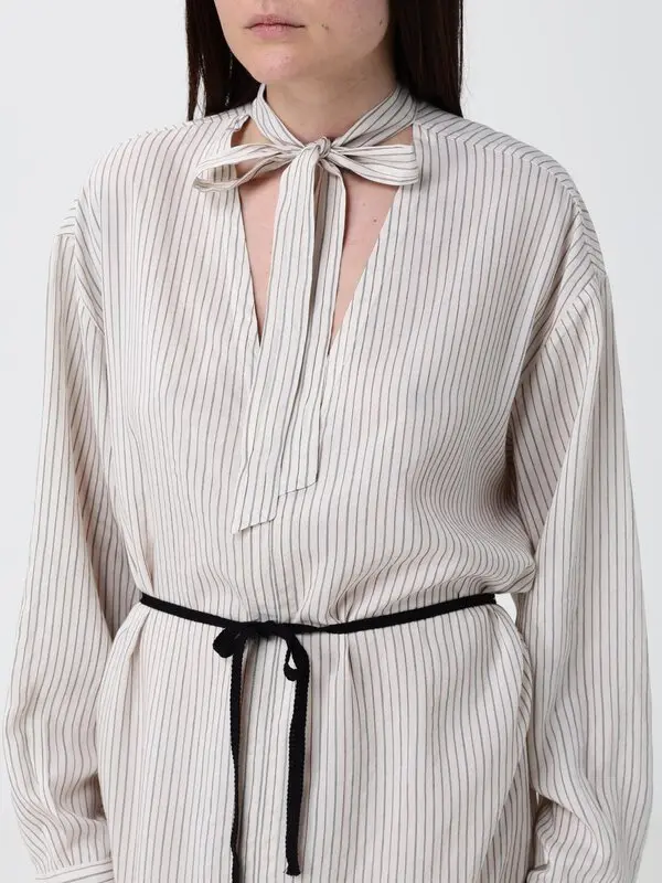 Barena Venezia Striped Silk Blend Chemisier Dress