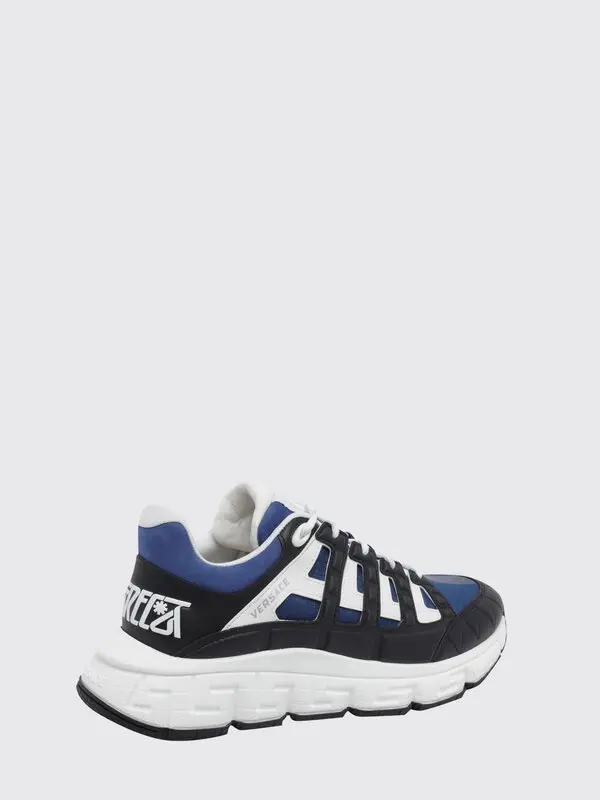 Versace Trigreca Leather And Nylon Sneakers