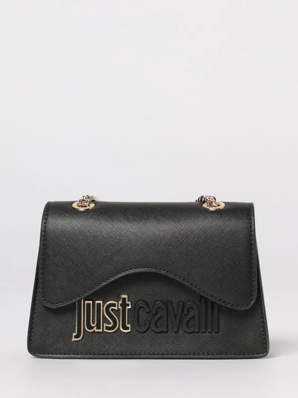 Just Cavalli Saffiano Faux Leather Shoulder Bag