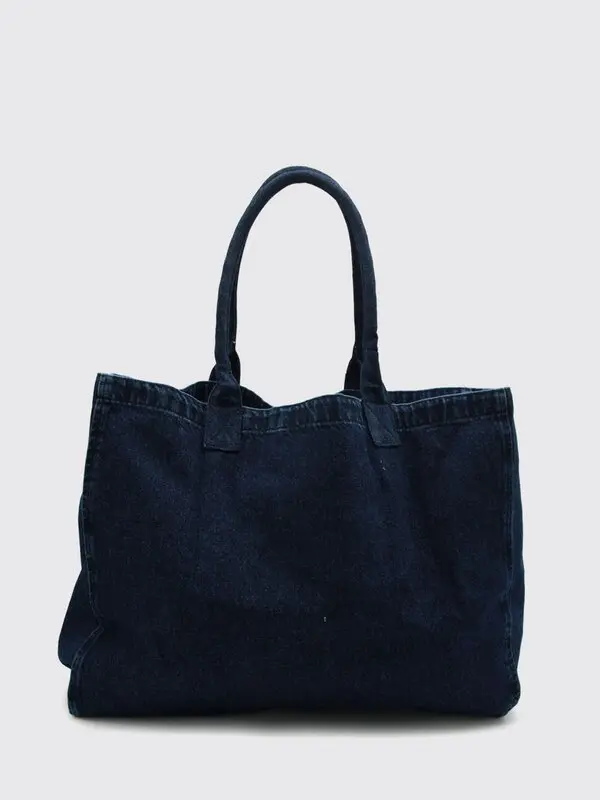 ANINE BING Cotton Denim Tote Bag With Printed Logo