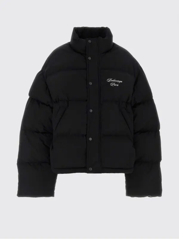 Balenciaga Cotton Blend Down Jacket With Logo