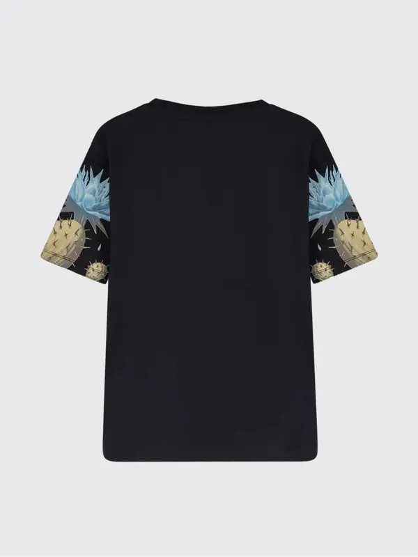 BARROW Printed Cotton T-shirt - Black