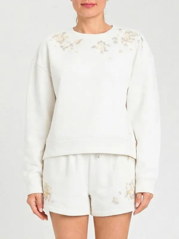 TWINSET Cotton Sweatshirt With Floral Print