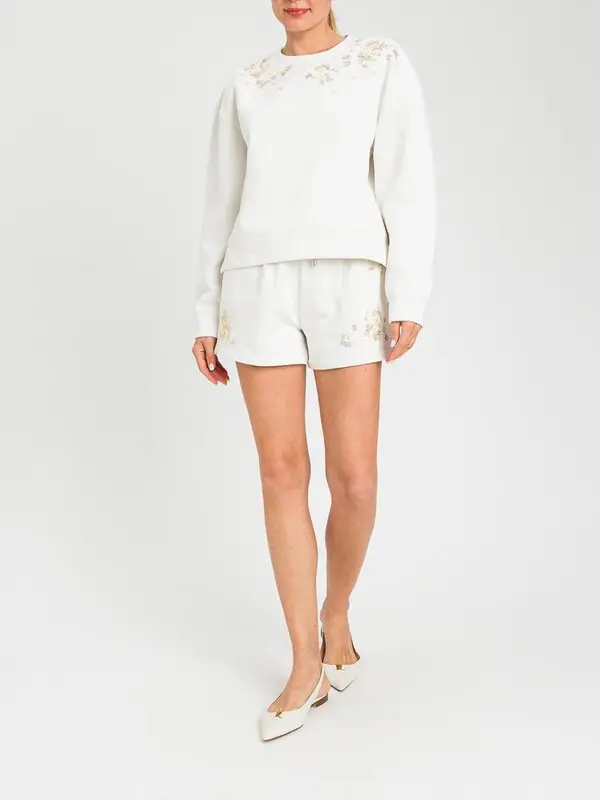 TWINSET Cotton Sweatshirt With Floral Print