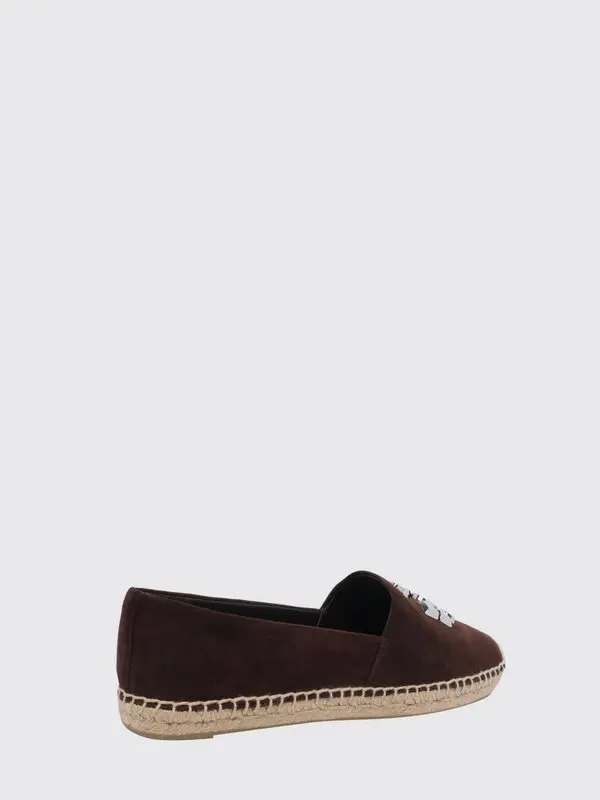 Tory Burch Eleanor Suede Espadrilles With Double T Logo And Low Heel