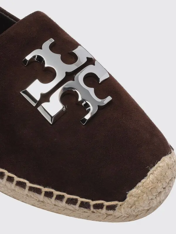 Tory Burch Eleanor Suede Espadrilles With Double T Logo And Low Heel