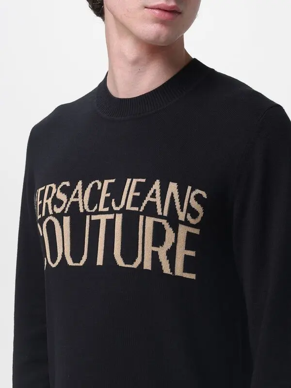 Versace Cotton And Cashmere Logo Jumper
