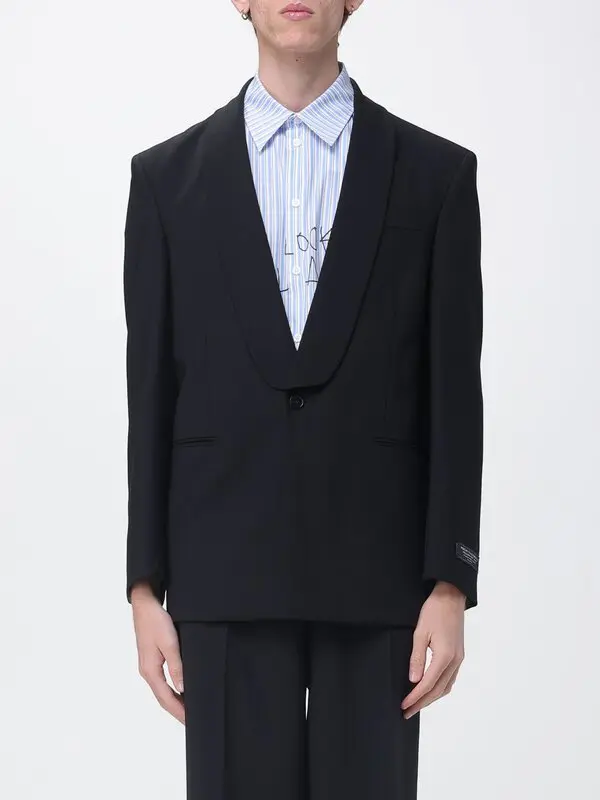 MSGM Single-breasted Virgin Wool Blazer