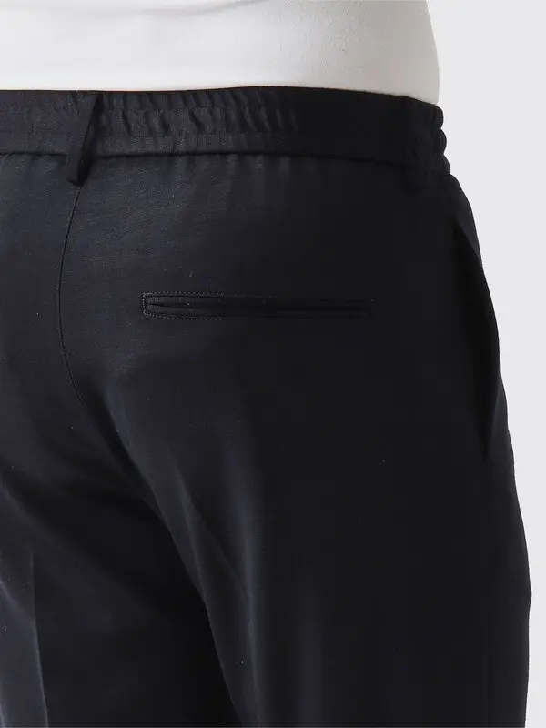 Tagliatore Virgin Wool Blend Slim Fit Drawstring Trousers