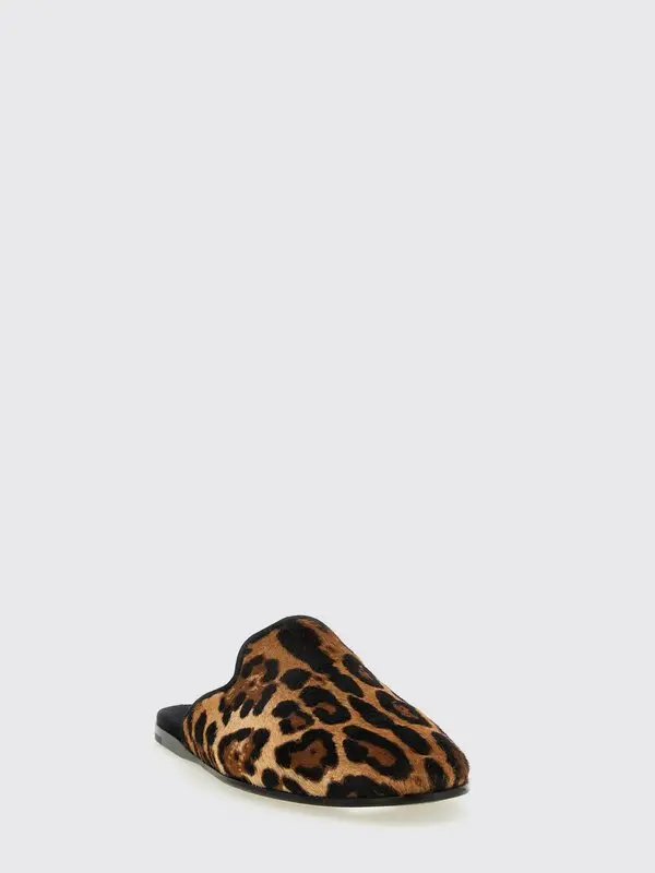 Dolce & Gabbana Animalier Pony Hair Slippers