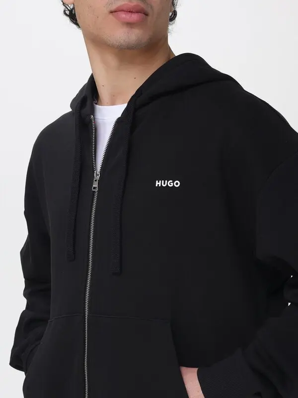 Hugo Zip-up Hoodie - Black