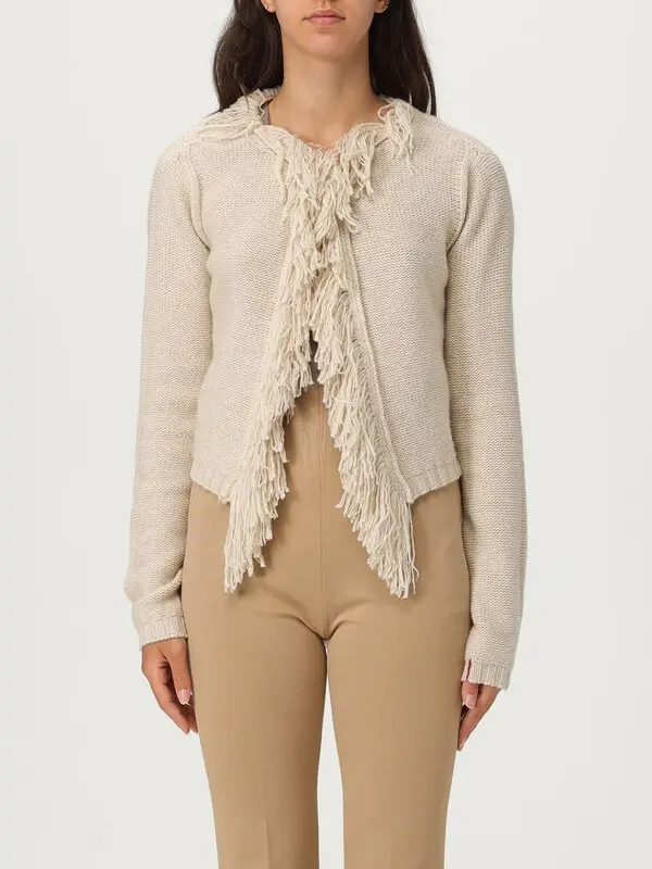 Liviana Conti Knit Cardigan With Fringe Detail