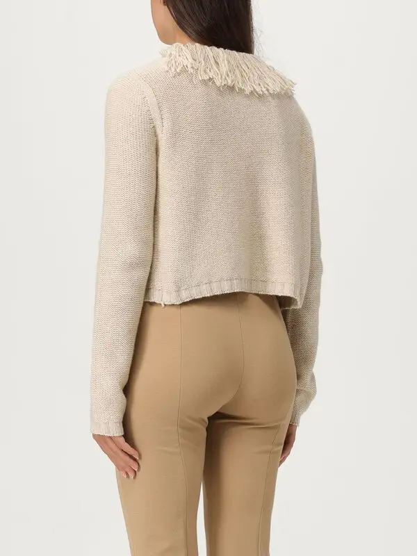 Liviana Conti Knit Cardigan With Fringe Detail
