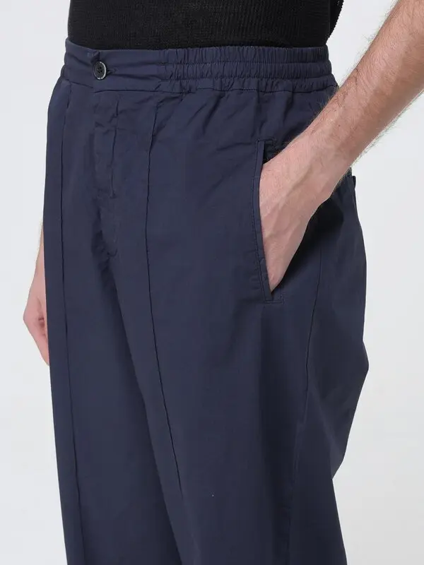 Barena Venezia Wide Leg Stretch Cotton Trousers - Navy