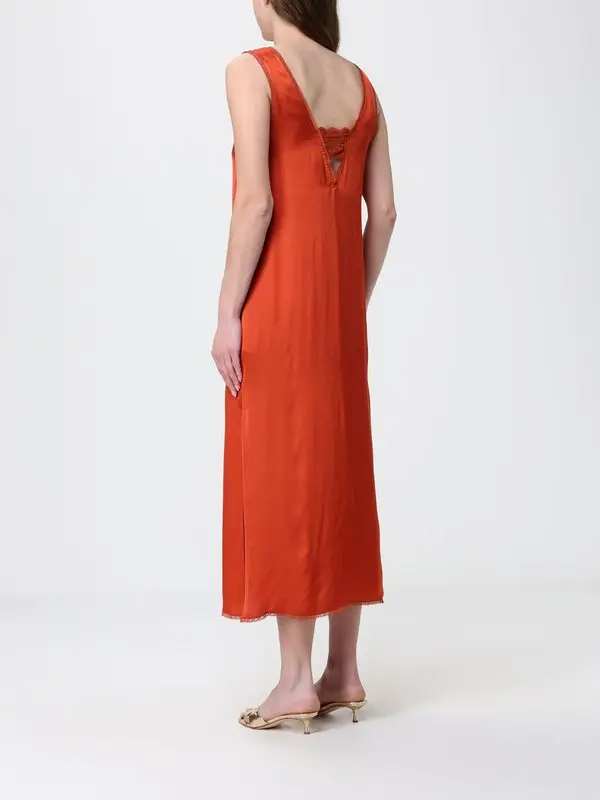 Zadig&Voltaire Sleeveless Lace Trim Midi Dress