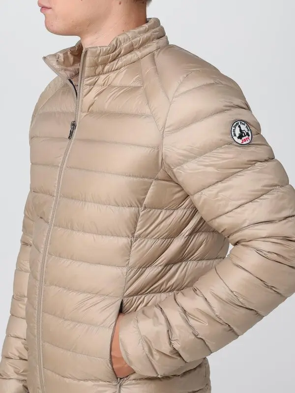 JOTT Quilted Down Jacket With Stand Collar - Beige
