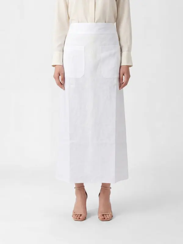 TOTEME A-line Midi Skirt - White