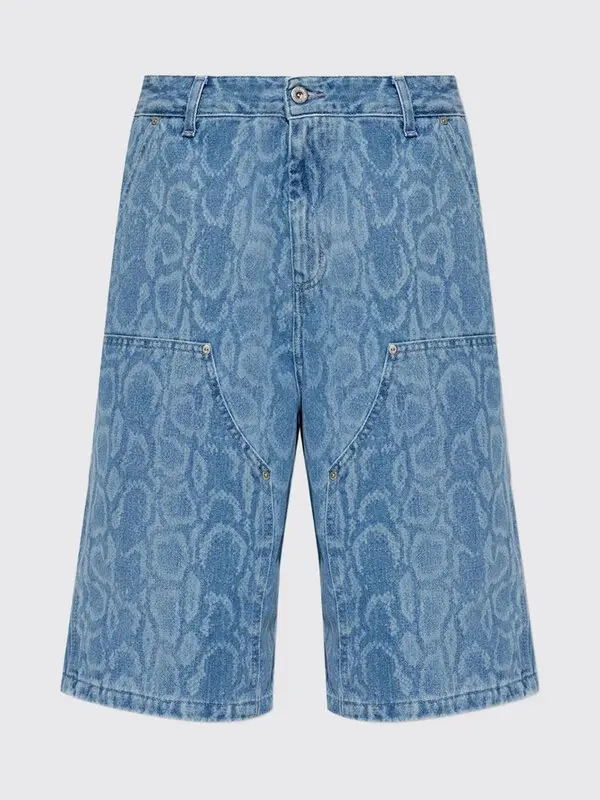 Carhartt Work In Progress Python Print Double Knee Bermuda Shorts - Blue