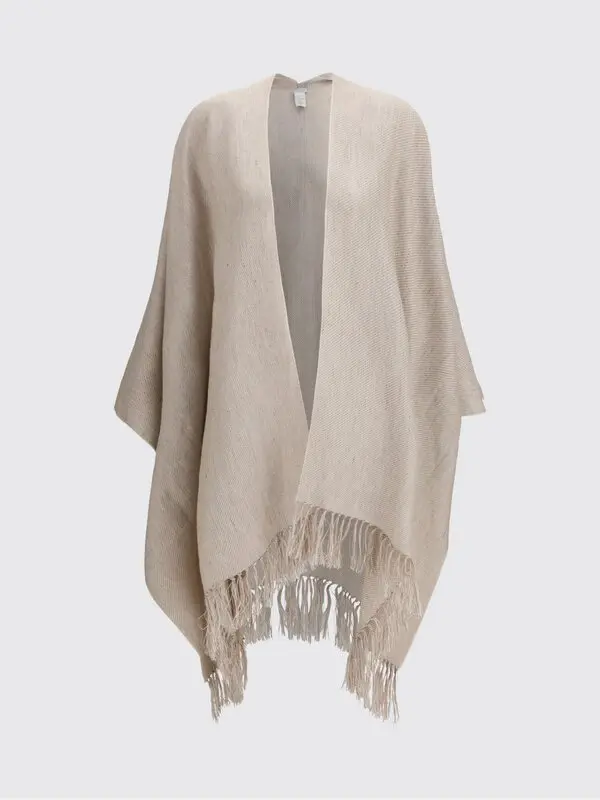 Brunello Cucinelli Linen And Viscose Cape - Beige