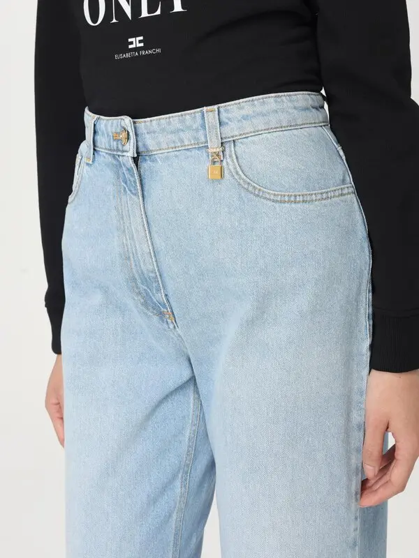 Elisabetta Franchi Light Wash Denim Trousers