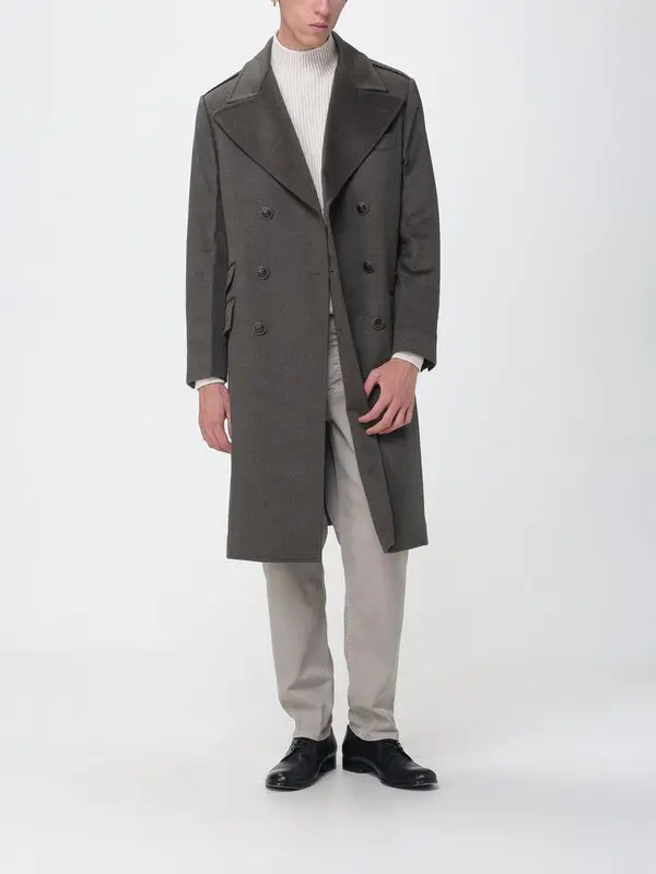 Brunello Cucinelli Double-breasted Merino Wool Knee-length Coat