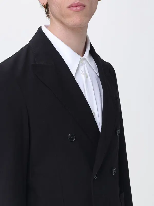 CIRCOLO 1901 Double Breasted Cotton Jersey Blazer - Black