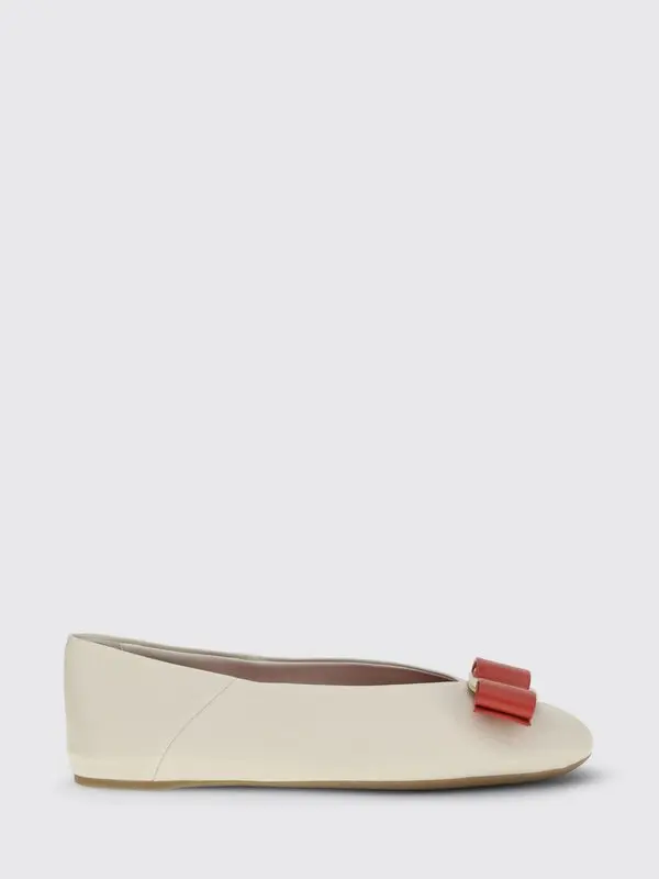 FERRAGAMO Vara Leather Ballerina Flats