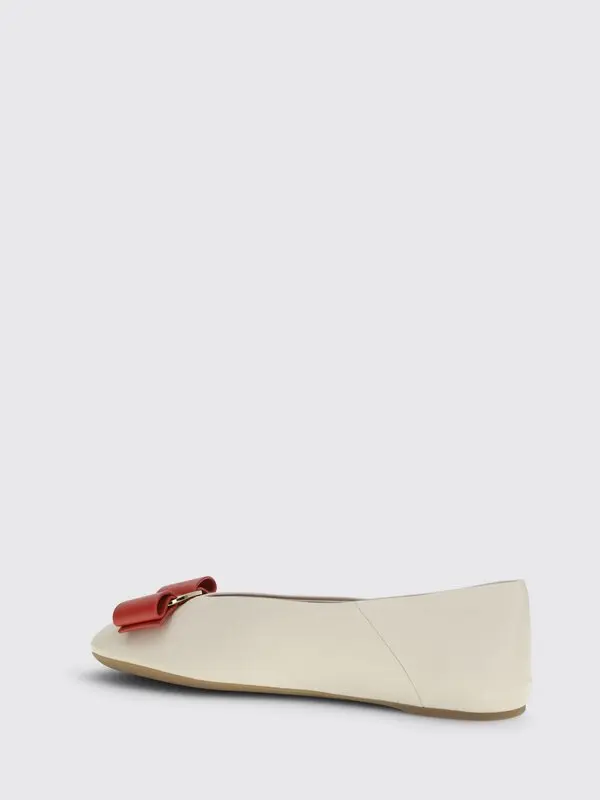 FERRAGAMO Vara Leather Ballerina Flats