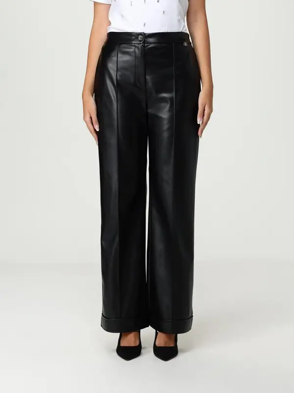 Liu Jo Faux Leather Wide-leg Trousers