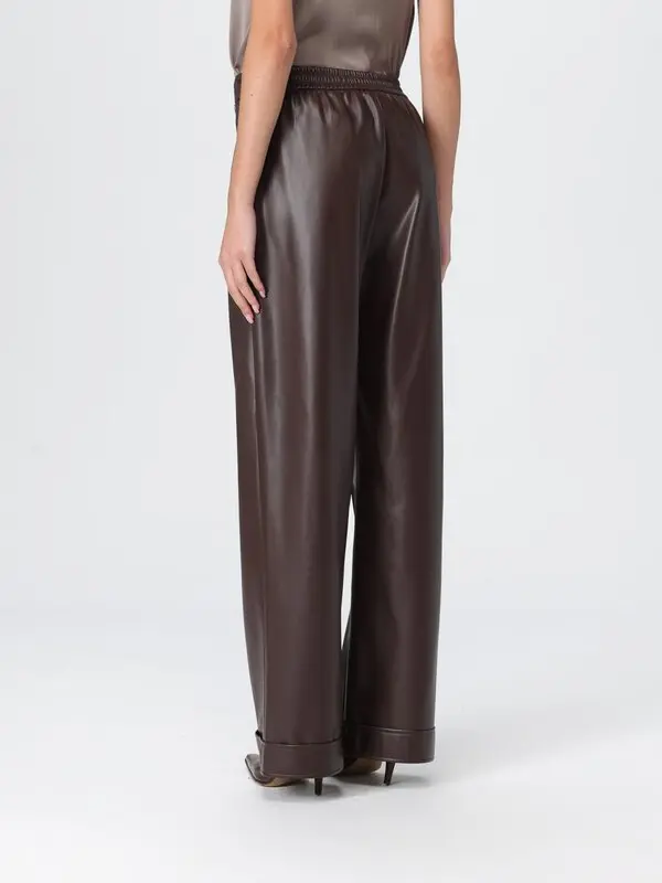 Liu Jo Faux Leather Wide Leg Trousers - Brown