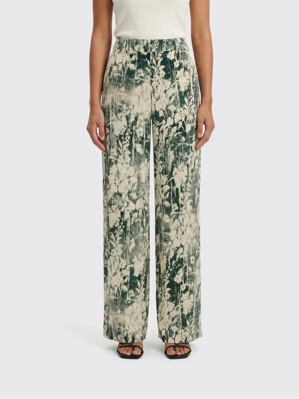 PT TORINO Lorenza Printed Satin Trousers