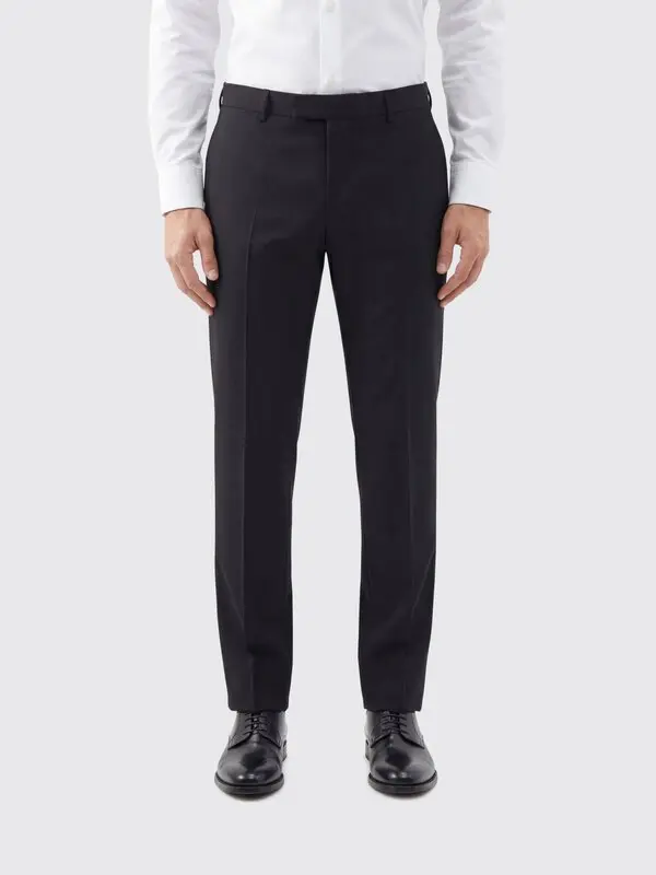 BOSS Virgin Wool Blend Tailored Trousers - Black