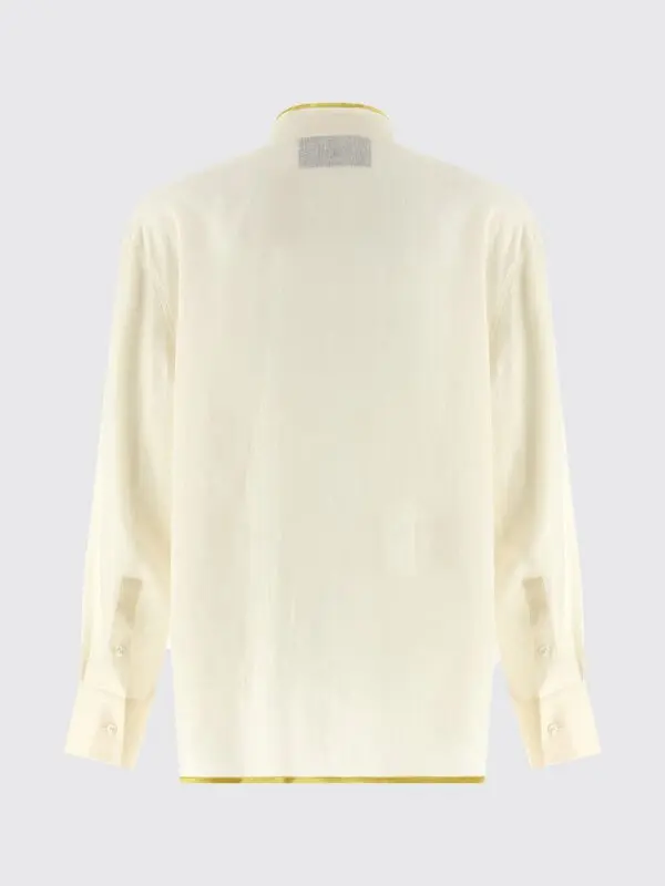 Valentino Garavani Linen Shirt With Floral Print - Beige