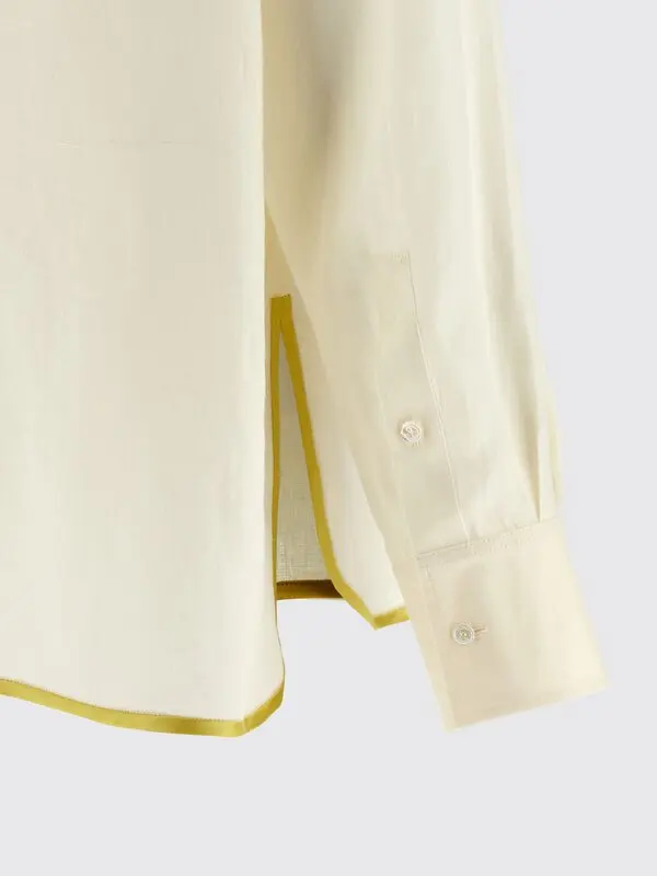 Valentino Garavani Linen Shirt With Floral Print - Beige