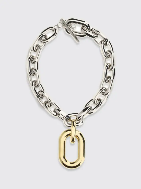Rabanne Xl Link Brass Necklace - Silver