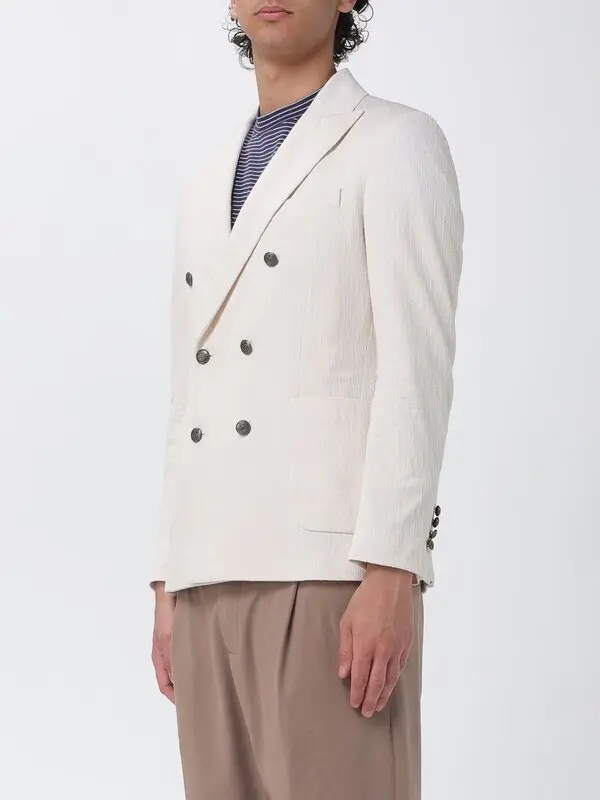CIRCOLO 1901 Double Breasted Cotton Blazer - Natural
