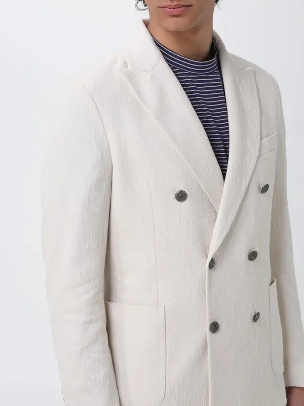CIRCOLO 1901 Double Breasted Cotton Blazer - Natural