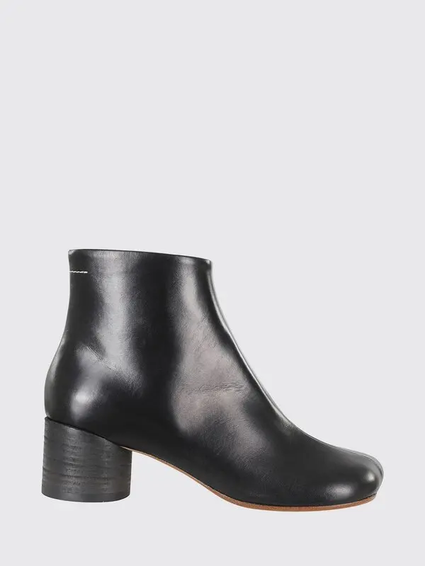 MAISON MARGIELA Anatomic Tabi Leather Ankle Boots With Cylindrical Heel