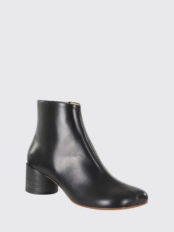 MAISON MARGIELA Anatomic Tabi Leather Ankle Boots With Cylindrical Heel