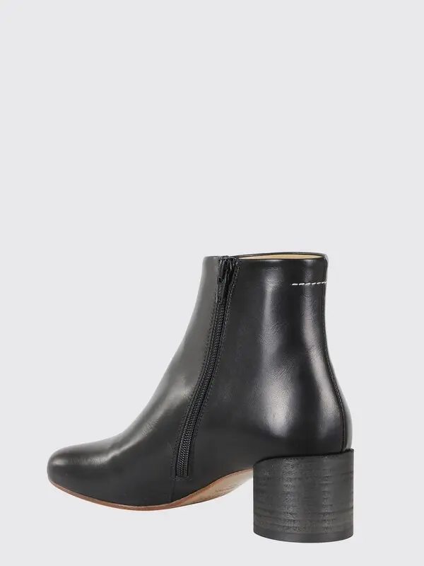 MAISON MARGIELA Anatomic Tabi Leather Ankle Boots With Cylindrical Heel