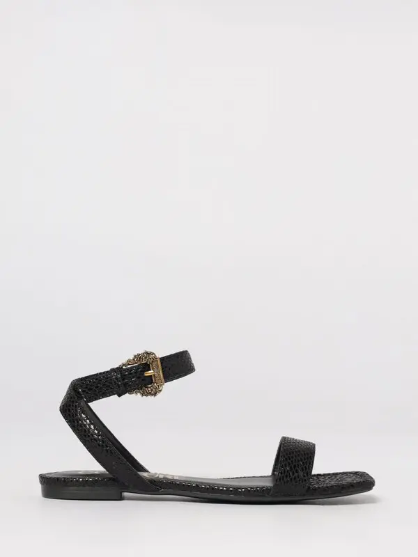 Versace Python Print Synthetic Leather Sandals