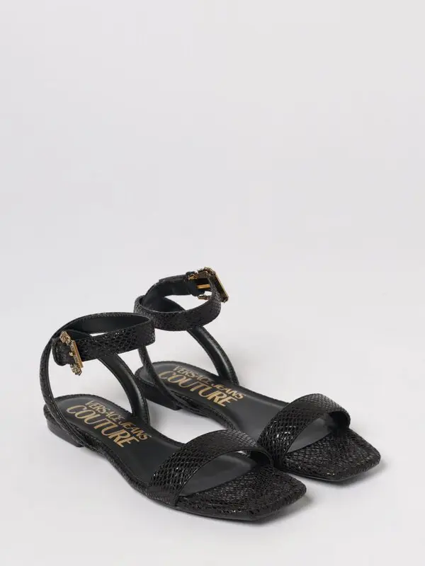 Versace Python Print Synthetic Leather Sandals